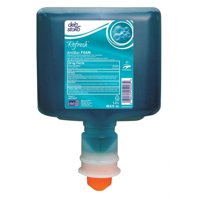 DEB REFRESH ANTIBACTERIAL FOAM SOAP / 1.2 LTR (3/CS) – BarSupply.com
