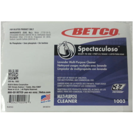 BETCO LABEL / SPECTACULOSO – BarSupply.com